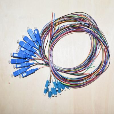 China 12 Pack Fiber Optic Pigtail Colorful SC/LC 0.9MM Optical Fiber Cable for sale