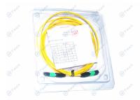 China 8 Cores OM3 Fiber Patch Cables , MPO To LC Cable Aqua Color Inner Ceramic Ferrule for sale