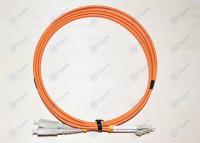 China Zipcord 62.5/125μM Multimode Fiber Jumpers , SC To LC Fiber Patch Cord RoHS Approved for sale
