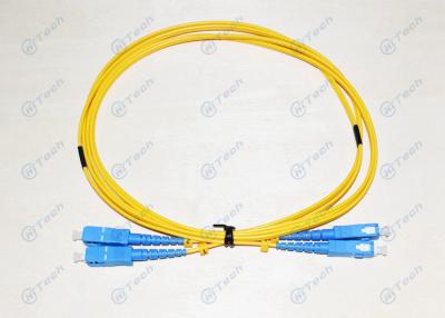 China Low Toxicity LSZH SC To SC Single Mode Fiber Cable Duplex 9/125μM Polishing Type UPC for sale