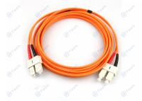 China 2.0mm SC Fiber Optic Jumper Orange Color -40 To +85 Temperature ≤0.2dB for sale