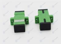 China Green Color Fiber Optic Adapter / SC Apc Simplex Adapter With Metal Clip for sale