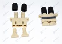China Multi Mode SC-ST Fiber Optic Connector Adapters Plastic Duplex Repeatability 0.2dB for sale