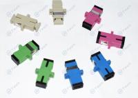 China Telecom Type SC Fiber Optic Adapter Blue Color Simplex Insertion Loss < 0.2db for sale