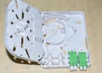 China Mini FTTH Splitter Box 1-4 Cores White Color With Big Arc Cable Manager for sale