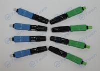 China FTTH Single Mode Fiber Sc Connector , Fiber Optic Quick Connector Blue Color for sale