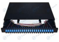 China Sliding Type Fiber Optic Patch Panel SC Simplex 19 Inch Cold Rolling Steel Material for sale