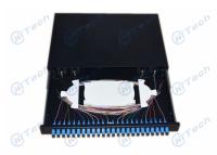 China Sliding Type Fiber Optic Patch Panel SC Simplex 19 Inch Cold Rolling Steel Material for sale