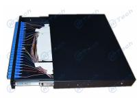 China Sliding Type Fiber Optic Patch Panel SC Simplex 19 Inch Cold Rolling Steel Material for sale