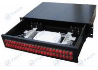 China FC 1U 24 Fiber Optic Patch Panel Black Color Clamp Seal Ring Adjustable for sale