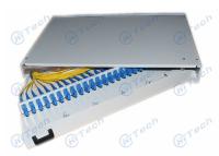 China Rotary 1U 24 Port Patch Panel , White Color SC Fiber Patch Panel Wall Mounted for sale