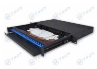 China Sliding 24 Port Wall Mount Patch Panel Weight 4.8Kg With 24 Cores ODF Adapter for sale