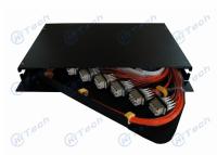 China ODF Rotary Fiber Optic Patch Panel 1U 48 Cores Indoor With LC Quad Adapter for sale