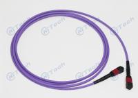 China Singlemode MTP Patch Cord 10G 40G MPO Fiber Jumper Durable ROHS Certificated for sale