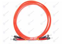China ST To ST Duplex Patch Cord Optical Fiber LSZH Cable 0.35dB Insertion Loss Durable for sale