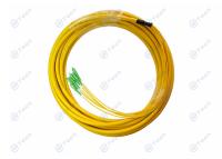 China Yellow Color 9/125 SM Simplex SC APC Fiber Optic Pigtail 0.9mm for sale