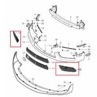 China Black Left Right Front Bumper Grille For Bentley Continental GT 4.0 2012-2015 OEM 3W3807647B 3W3807648B for sale