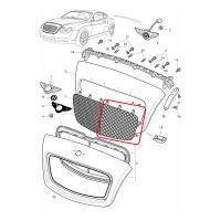 China Black Left Front Radiator Grille For Bentley Continental GT GTC 2009-2011 Flying Spur 2009-2012 OEM 3W0853683E for sale