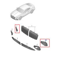 China For Bentley Continental GT GTC 2020 Front Bumper Air Guide Left Right Grille Black Without ACC OEM 3SD807684 3SD807683 for sale