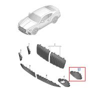 China For Bentley Continental GT GTC 2020 Front Bumper Air Guide Left Grille Black Without ACC OEM 3SD807683 for sale
