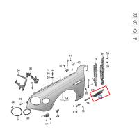 China For Bentley Flying Spur 2020 Left Air Vents Strips Grille Chrome OEM 3SE821273D 3SE821273F 3SE821273H for sale