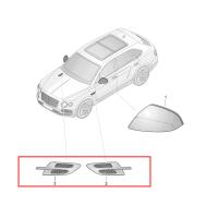 China For Bentley Bentayga 2016-2019 Left Right Side Air Fender Vent Grille Chrome OEM 36A821273C 36A821274C 36A821941C 36A821942C for sale