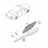 China For Bentley Flying Spur 2012-2019 Left Air Vent Outer Frame Fender Vent Cover OEM 4W0821941C 4W0821941D 4W0821941E for sale