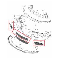 China For Bentley Continental Gt & Gtc V8 2012-2015 Chrome Bumper Grills Kit (Without Acc)OEM 3W3807647B 3W3807647C 3W3807648B 3W3807648C 3W3807667D 3W3807667F for sale