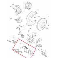 China For Bentley Continental Gt Gtc 2012-2014 & Flying Spur  2012 Rear Brake Pads Kit OME 3W5698451B 3W0698451J for sale