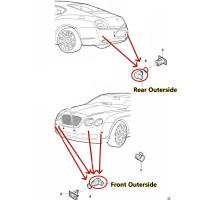 China For Bentley Continental GT GTC Front Rear Parking Assist Sensors ABS Sensors OEM 1U0919275 1K0919275 for sale