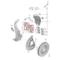 China For Bentley Bentayga Front & Rear Brake Pads Sensors Kit OEM 4M0698151AK 4M0698151AE 4M0698451C 4M0698451T for sale