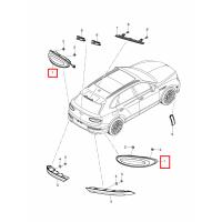 China For Bentley Bentayga 2021 New Car Tail Light Cover Frame Rings Chrome Black Trim Rear Lamp Ring OEM 36A945207AK 36A945208AK for sale
