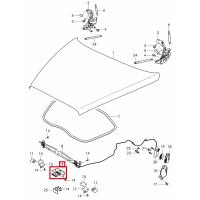 China For Bentley Flying Spur 2013-2018 Iron Steel Bonnet Hook Catch Hood Lock Snap Clasp OEM 4W0823485 for sale
