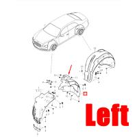 China For Bentley Flying Spur 2014-2019 Front Left Rear Section Fender Liner 4W0810907D for sale