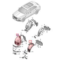 China For Bentley Bentayga Front Left Right Front Section Fender Liner OEM 36A821171B 36A821172B for sale