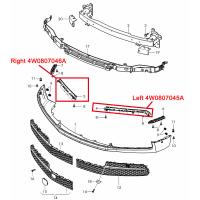 China For Bentley Flying Spur 2014-2018 Inner Car Fender Bracket Guide Profile OEM 4W0807045A 4W0807046A for sale
