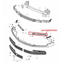 China For Bentley Flying Spur 2014-2018 Inner Left Fender Bracket Guide Profile OEM 4W0807045A for sale