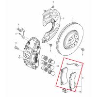 China For Bentley Mulsanne 2011+ Front Brake Pad Kit OEM 3Y0698151B 3Y0698151C（+ FREE SENSOR） for sale
