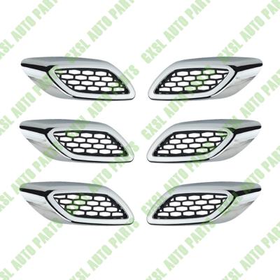 China For Maserati Levante Chrome Left Right Side Fender Air Outlet Vent Cover Strip Kit OEM 670065952 670065951 for sale