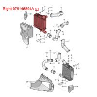 China For Bentley New Continental GT New Flying Spur Right Air Intercooler OEM 975145804A for sale