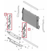 China For Bentley Continental Gt Gtc Engine Radiator Deflector Left And Right Tank Guard Plate OEM 3W0121221BD 3W0121221BC 3W0121221BB 3W0121221AR for sale