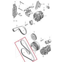China For Bentley New Continental Gt Flying Spur 2018-2021 Serpentine V Belt OEM 07P145933H for sale