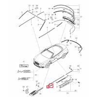 China For Bentley Continental Gt Left Fender Chrome Trim OEM 3W8853517Q for sale