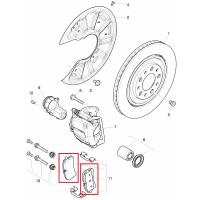 China For Bentley Mulsanne Rear Brake Pads Kit & Sensors OEM 3Y0698451 3Y0698451B for sale