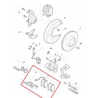 China For Bentley Continental Gt & Flying Spur Front & Rear Brake Pad Kit OEM 3W0698451J 3W0698151R 3D0698151 3D0698151A 3W0698151AA for sale