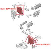 China For Bentley Bentayga 6.0 2017-2020 Left & Right Auto Air Charge Intercooler OEM 36A145803 36A145804 for sale