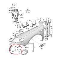 China For Bentley Bentayga Right Headlight Chrome Trim Ring Set OEM 36A807834C 36A807824C for sale