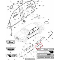 China For Bentley Continent Flying Spur Rear Left Door Chrome Trim OEM 3W5853073F for sale