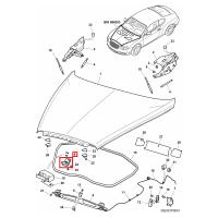 China For Bentley Continental Gt Gtc & Flying Spur Hood Lock Latch OEM 3W0823480E 3W0823480 3W0823480J for sale