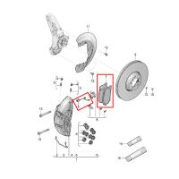 China For Bentley Continental Gt Gtc Flying Spur Front Brake Pads & Sensors Kit OEM 3SA698151 971698451B 971698451C 971907637 for sale